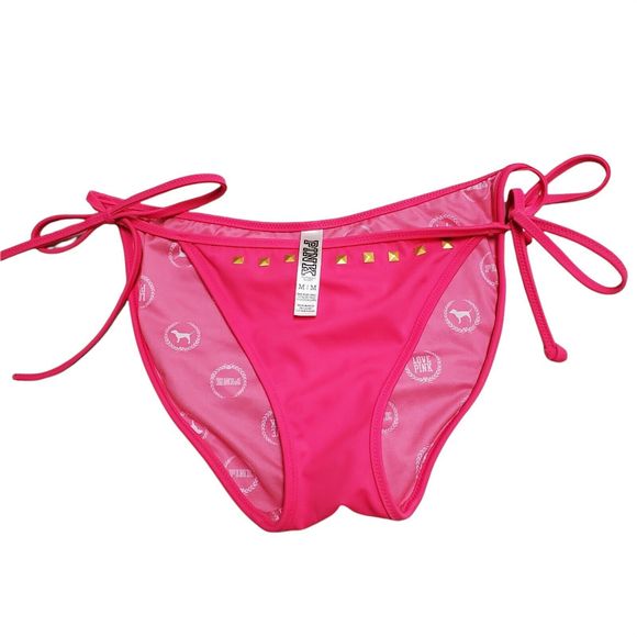 Victorias Secret Swim Love Pink Victorias Secret Hot Pink String Bikini Bottom Medium